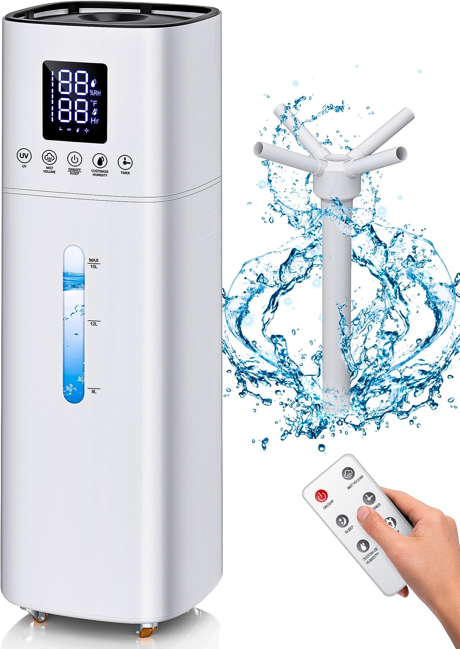 Amazon.com: Honovos Humidifiers for Bedroom, 15L Wholehouse Humidifier ...