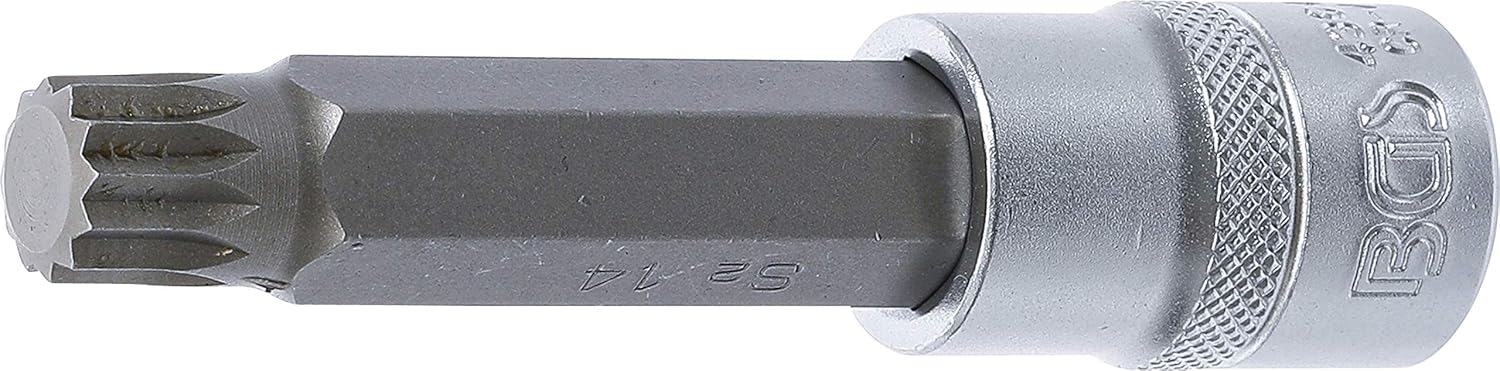 BGS 4364 | Bit Socket | length 100 mm | 12.5 mm (1/2") Drive | Spline ...
