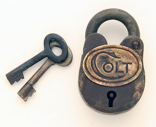 Metal Old West Colt Padlock with Keys - Amazon.com