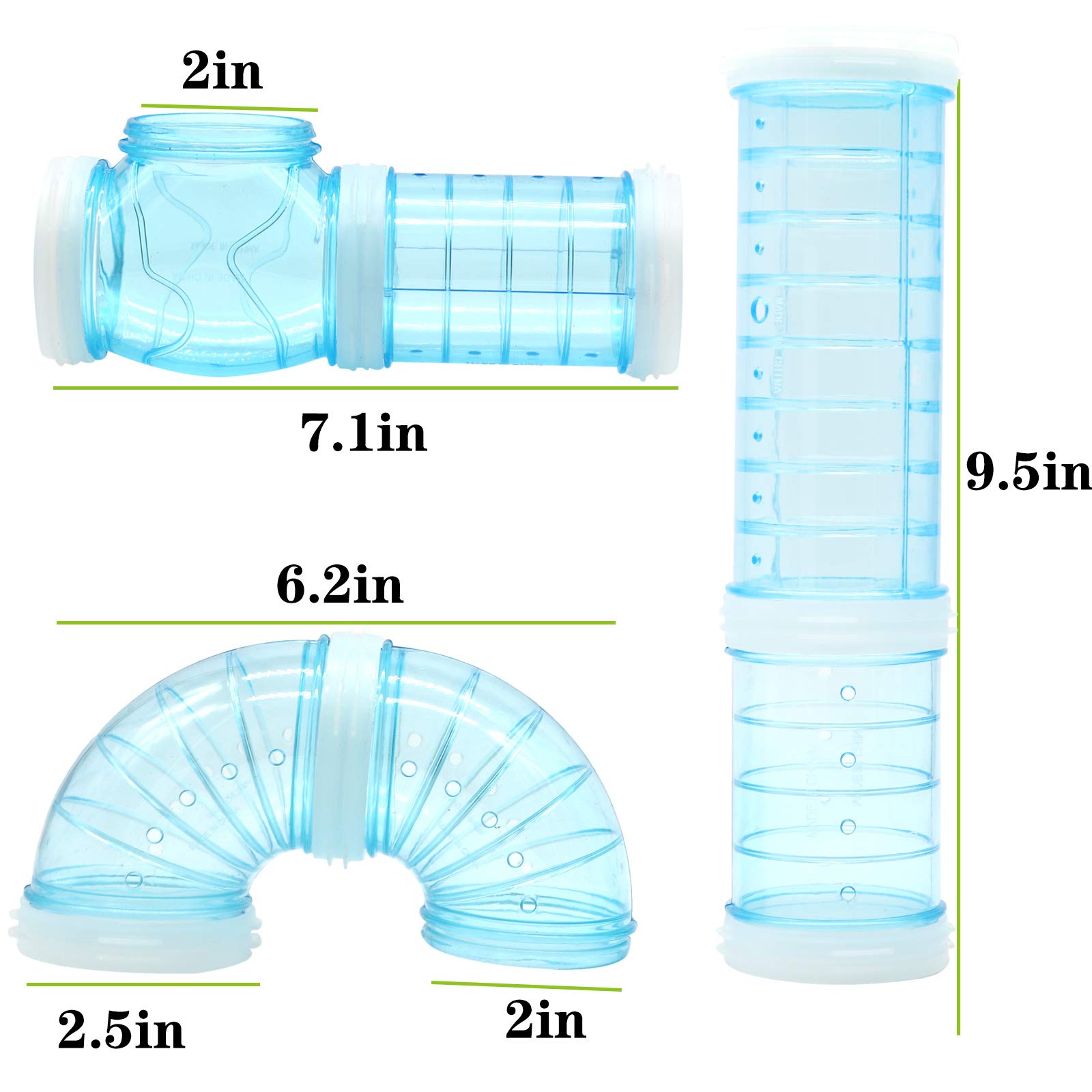 Snapklik.com : Hamster Tube Set, Transparent Curved Pipe Pet Cage ...