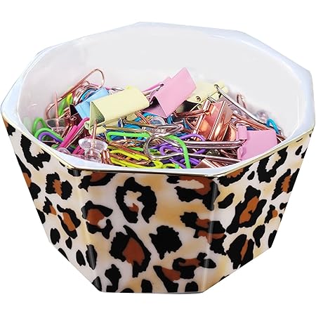 Amazon.com : MEI YI TIAN Ceramic Paper Clip Holder Square Pink Paper ...