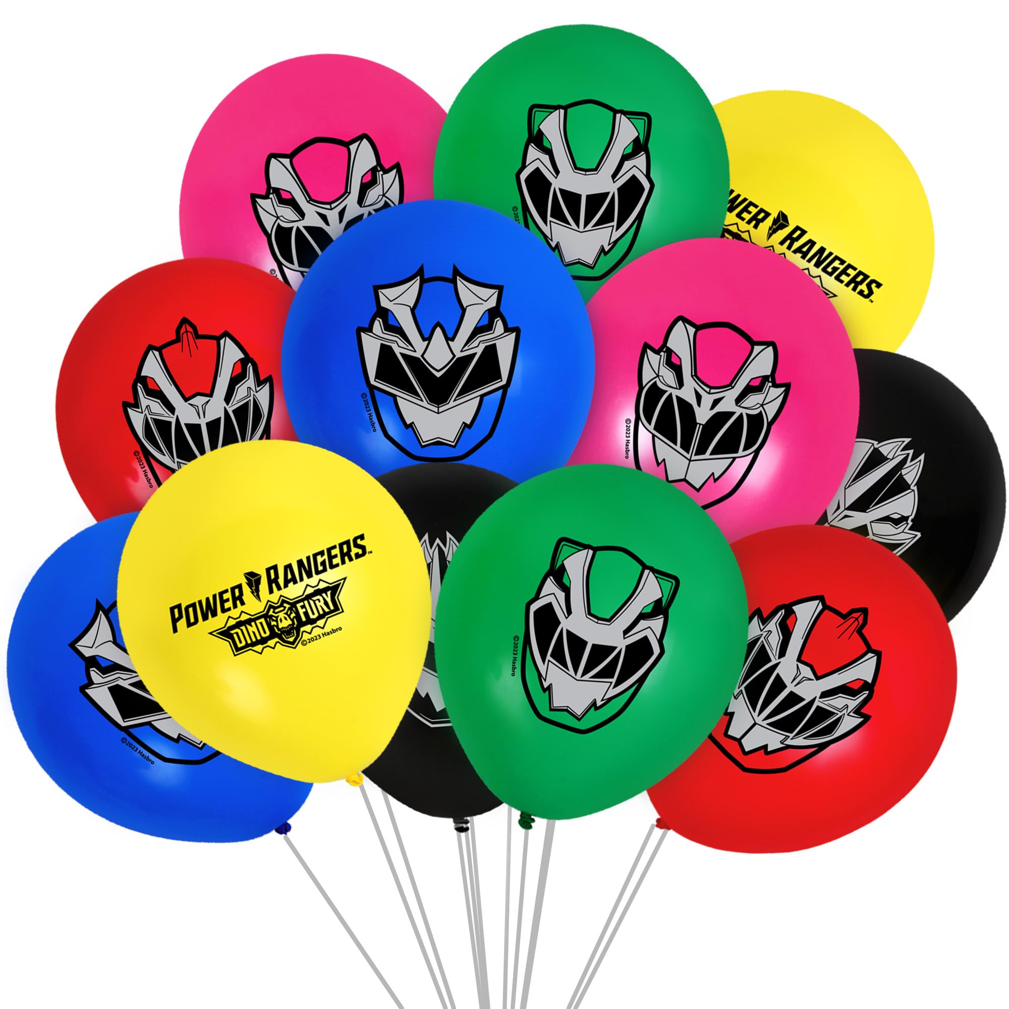 Buy Treasures Gifted Power Rangers Balloon - 12 Pack - 12in Latex Power ...