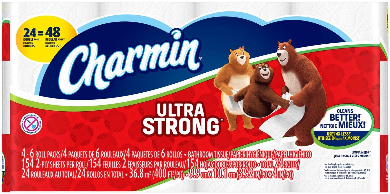 Amazon.com: Charmin Ultra Strong Toilet Paper, Double Roll, 24 Count