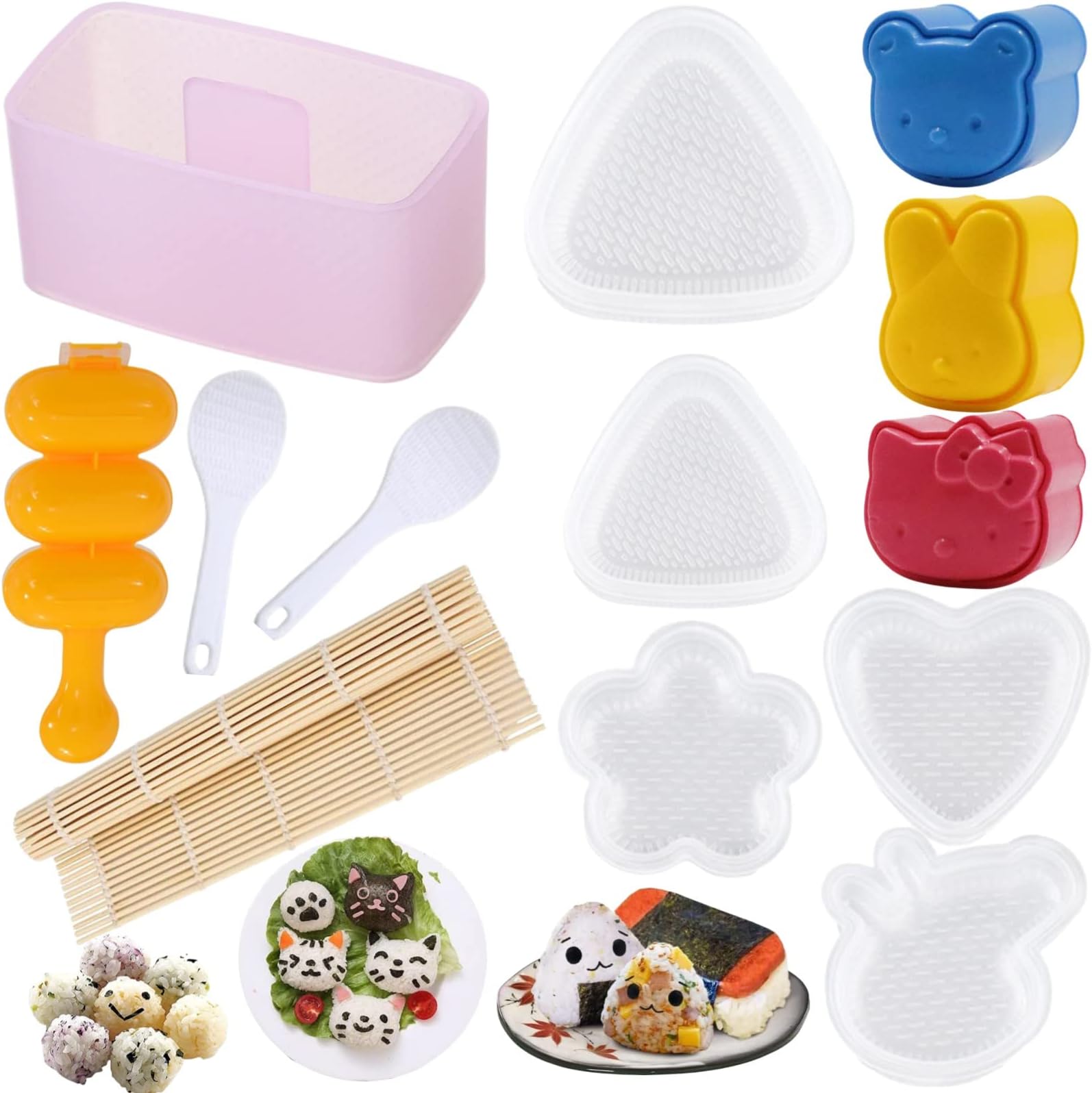 Amazon.com | liuxingran Rice Ball Mold Set Cartoon Rabbit Pattern Sushi ...