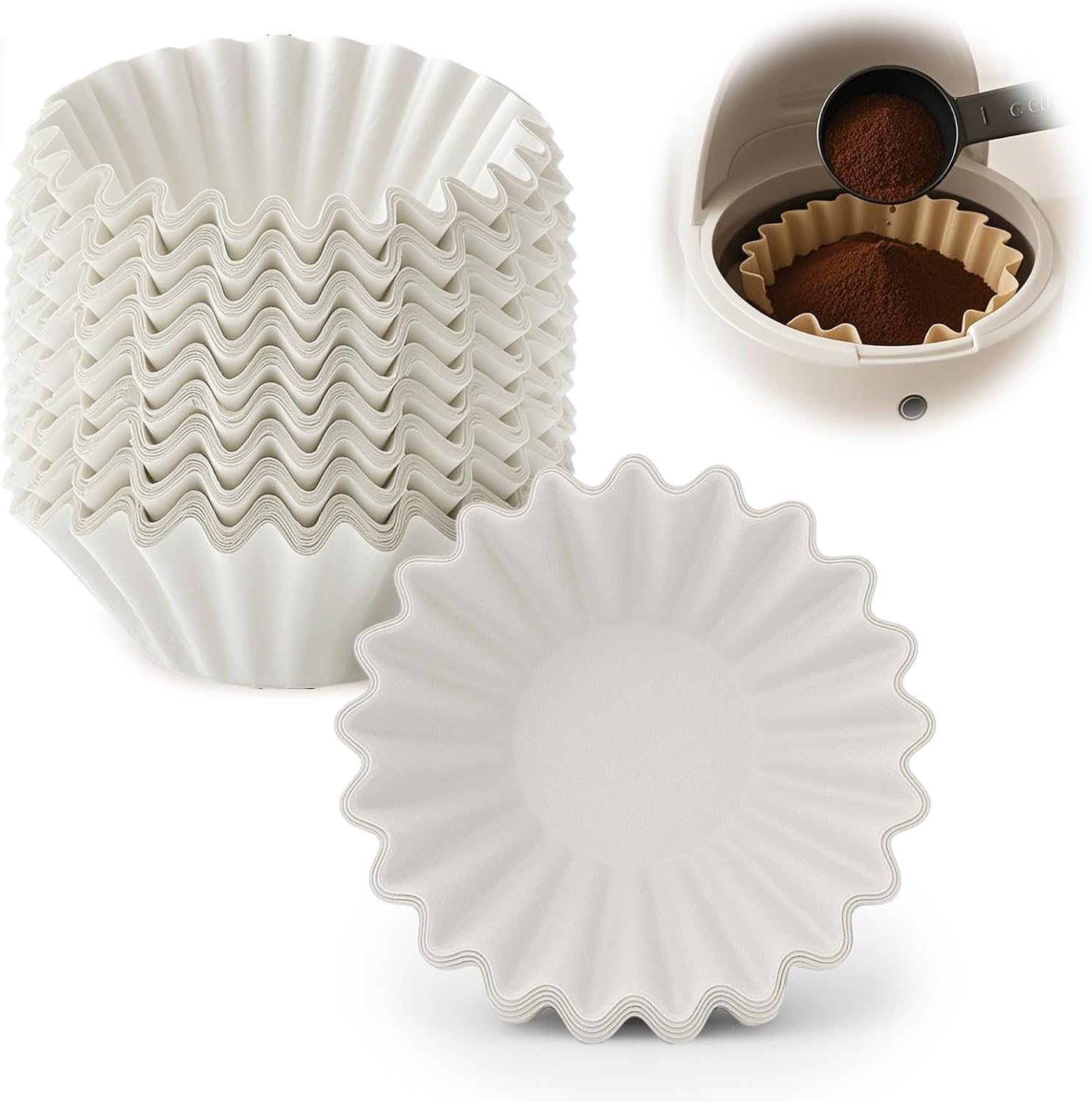 Amazon.com: Coffee Filters Disposable 120 Count Paper Filters for Ninja ...