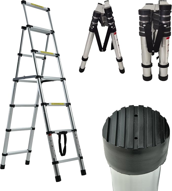 Lightweight Aluminum Telescopic Ladders for Home and Kitchen Use Space ...