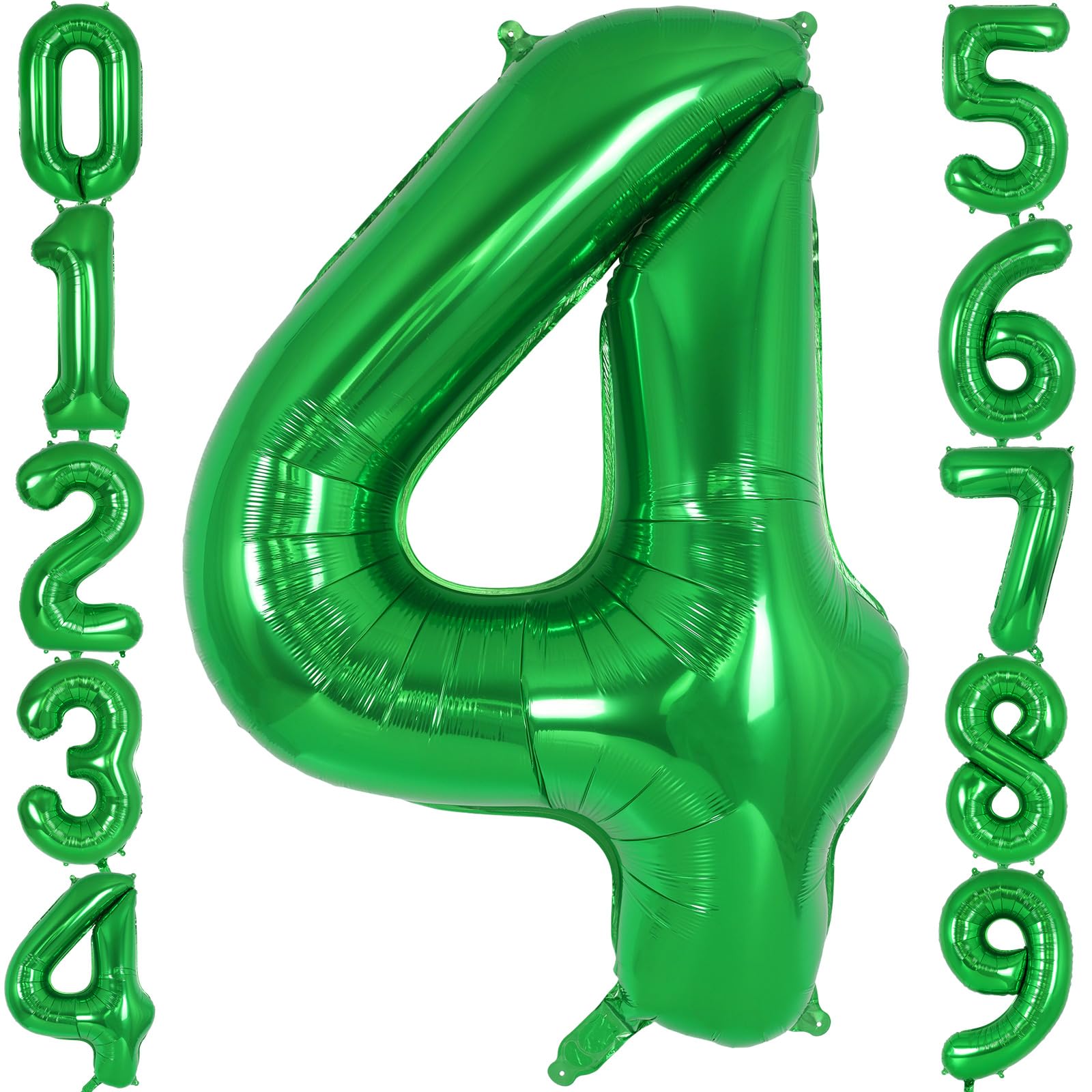 Amazon.com: Dark Green Number 4 Balloon 40 Inch, Big Large Foil Helium ...