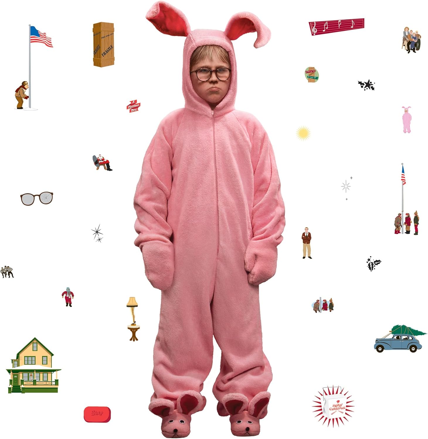RoomMates A Christmas Story Ralphie Bunny Suit Giant Peel and Stick ...