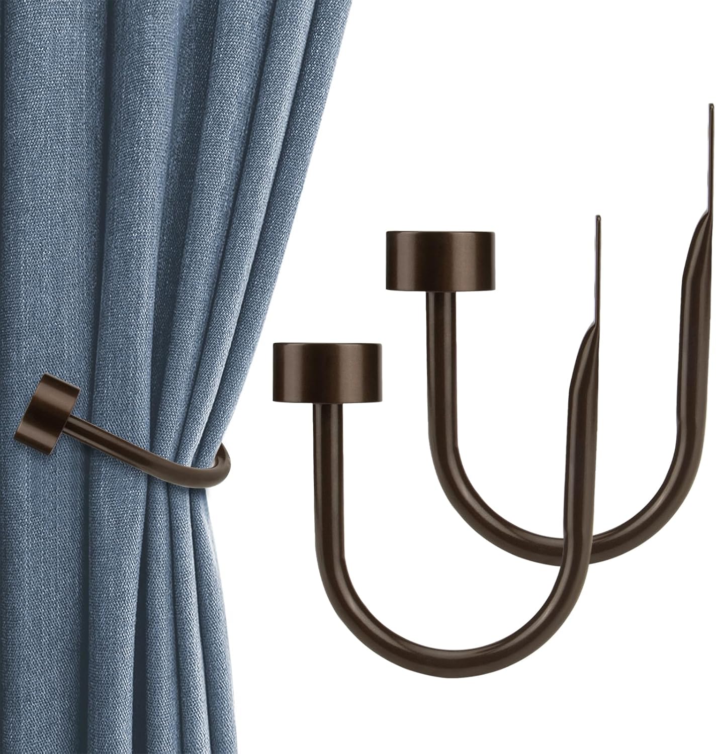 Amazon.com: KAMANINA Curtain Holdbacks for Wall, Bronze Curtain ...