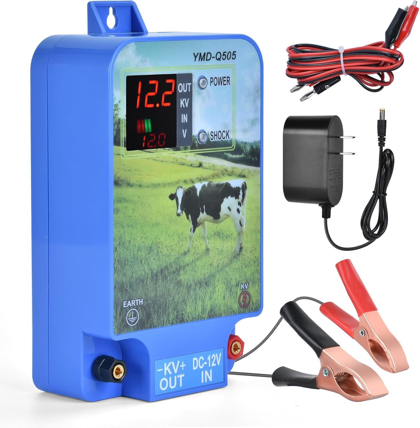 Amazon.com : Taotuo Electric Fence Charger,Multi-Powered 2Joule High ...
