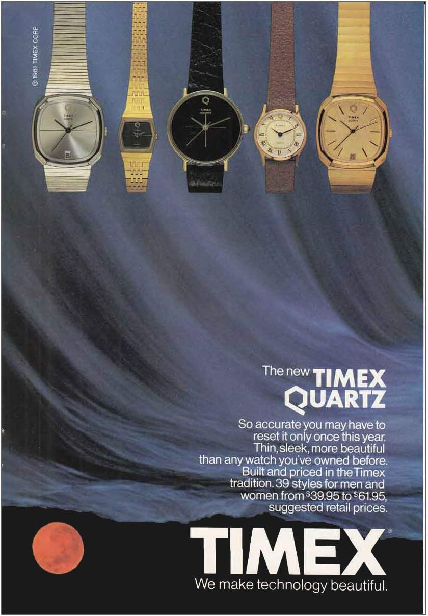 Amazon.com: 1981 Timex Quartz Watch: So Accurate You May Have to Reset ...