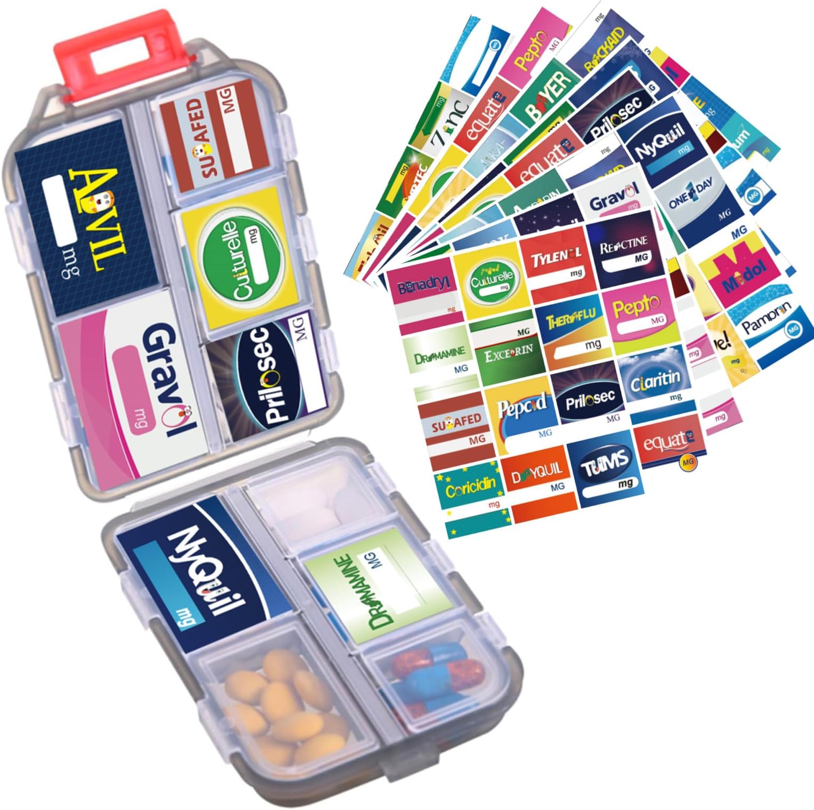 Amazon.com: Zuihug 1Pack Travel Pill Organizer - 10 Compartments Pill ...