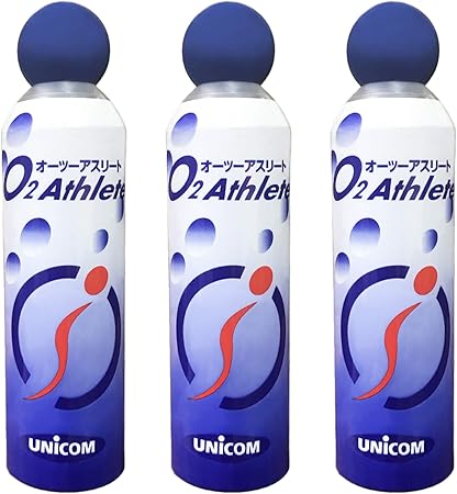 Amazon.co.jp: UNICOM 携帯酸素発生器 オーツーアスリート O2 Athlete 交換用酸素ボンベ 3本セット : スポーツ＆アウトドア