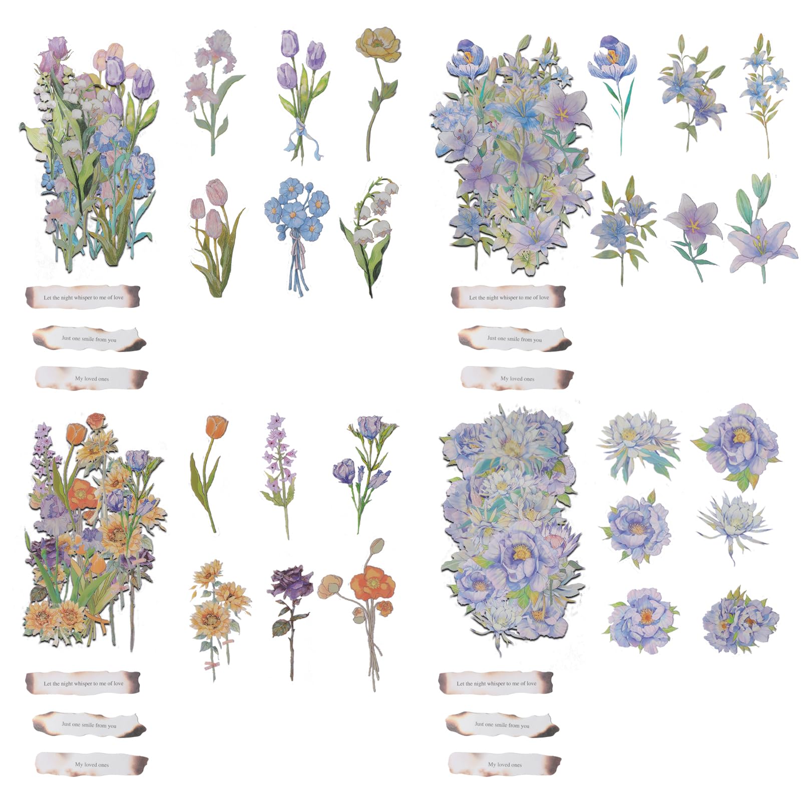 Amazon.com: Vintage Flower Scrapbooking Stickers for Journaling - 160 ...