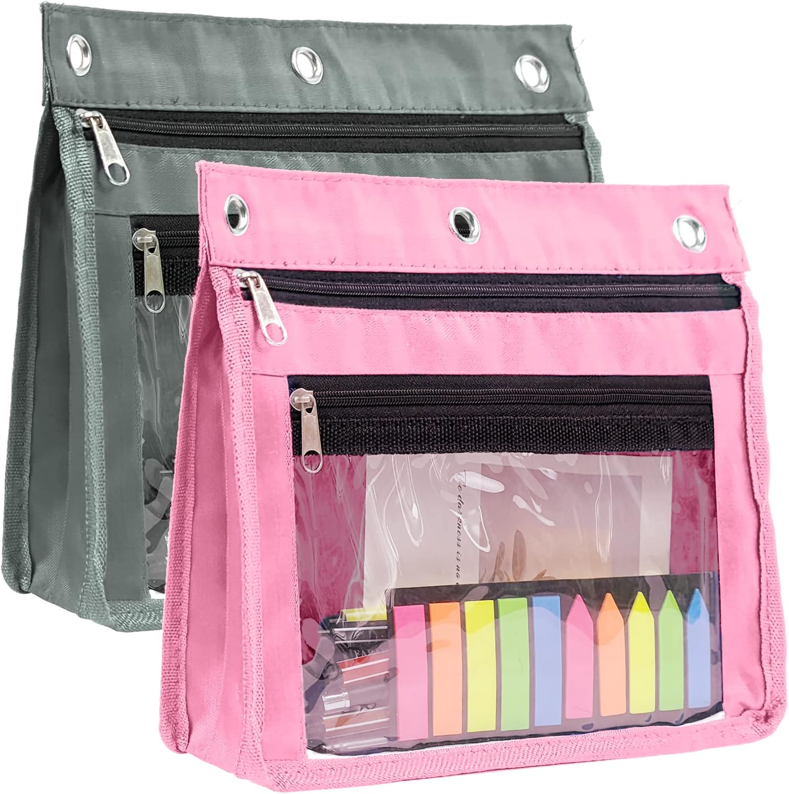 Amazon.com: Losong 3 Ring Zipper Binder 2 Inch with Shoulder Strap 500 ...