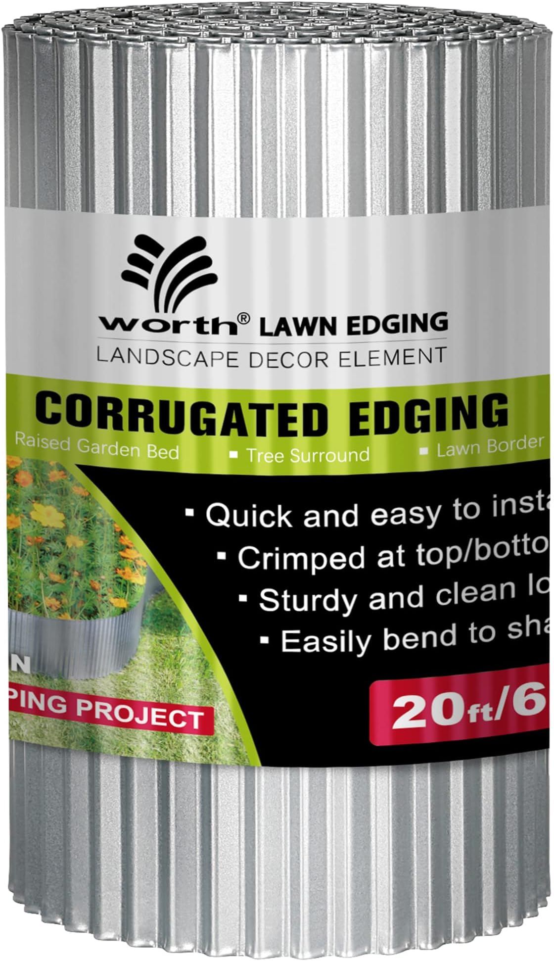 Amazon.com : Metal Edging for Landscaping - 6.25in x 16.5ft Flexible ...