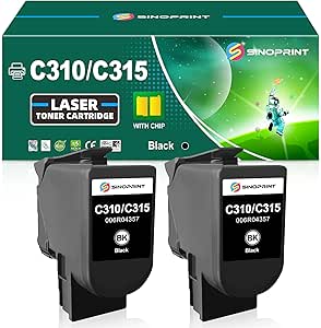 Amazon.com: SINOPRINT Remanufactured C310 C315 Toner Cartridge Replacement 006R04356 Ink for ...