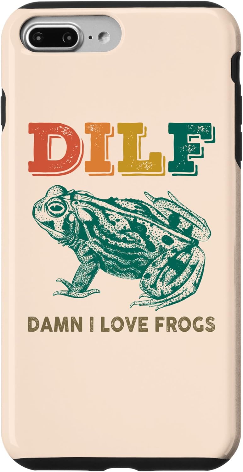 Amazon.com: iPhone 7 Plus/8 Plus DILF-Damn I Love Frogs Funny Saying ...