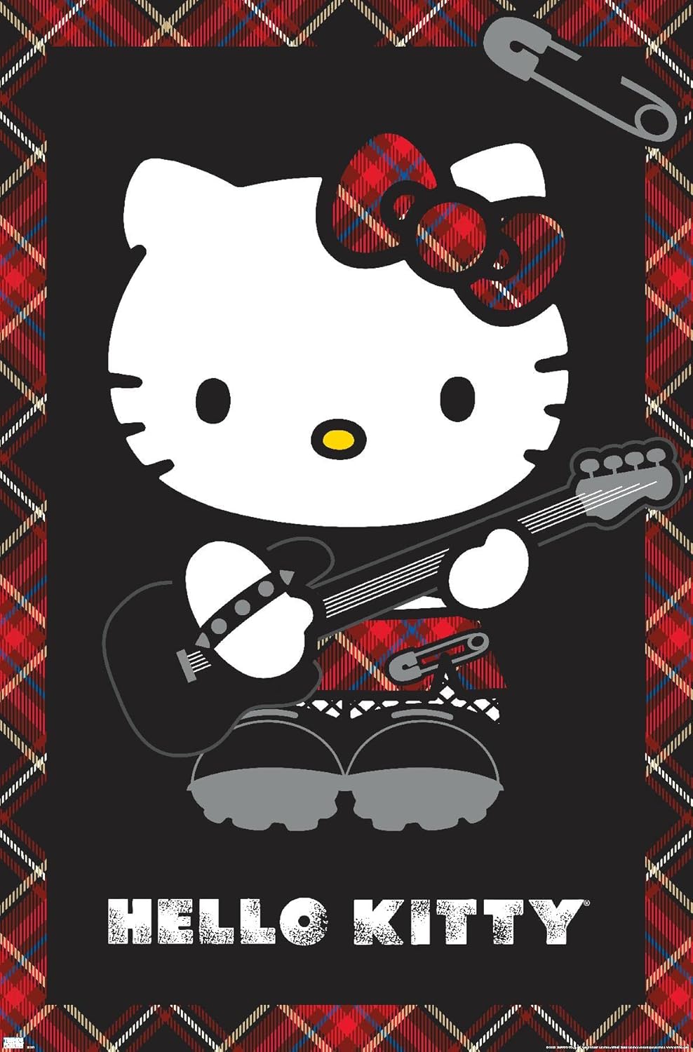 Amazon.com: Trends International Hello Kitty: 22 Punk Red Wall Poster ...