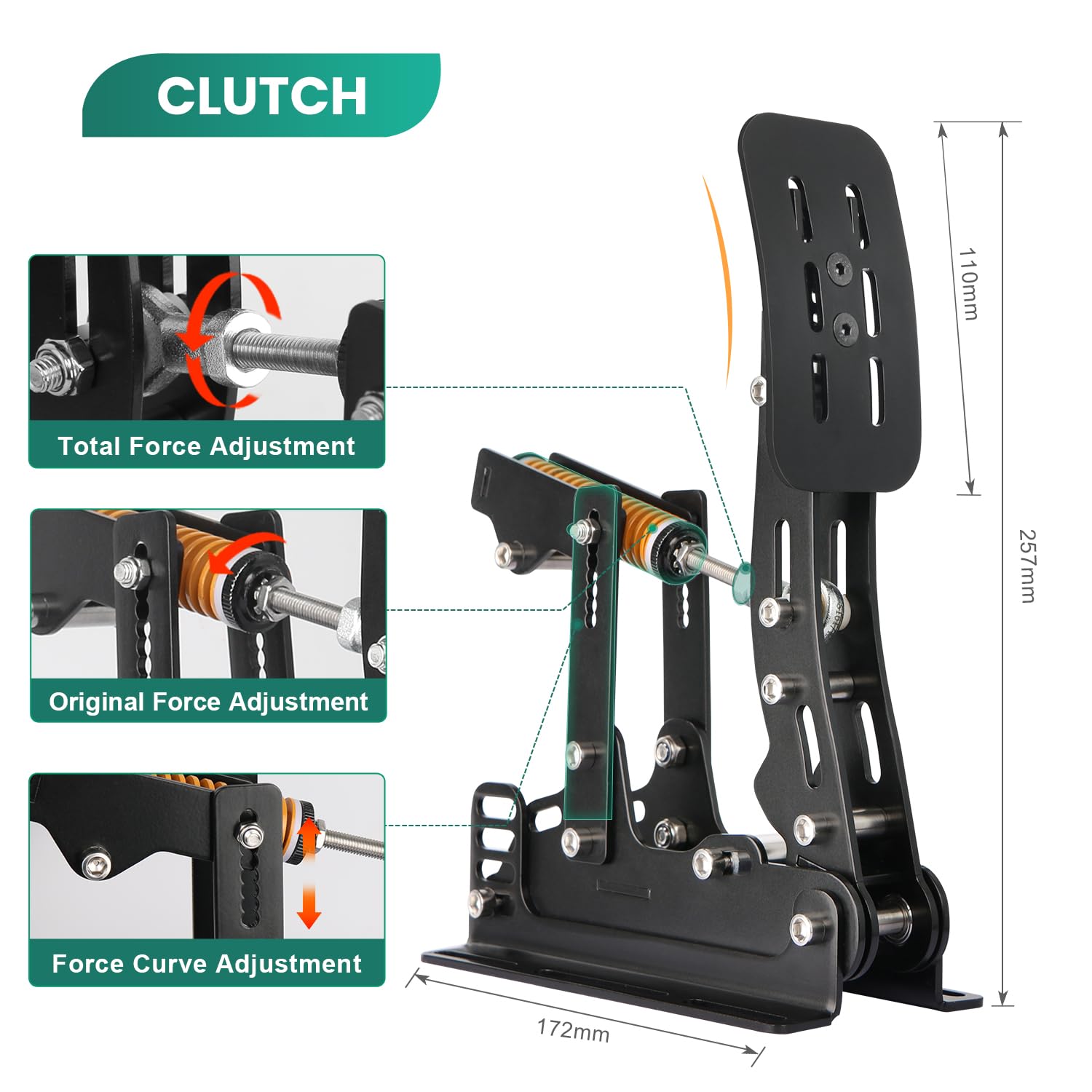 Snapklik.com : SIMSONN PRO Plus Pedals Sim Racing Pedals PC Racing ...
