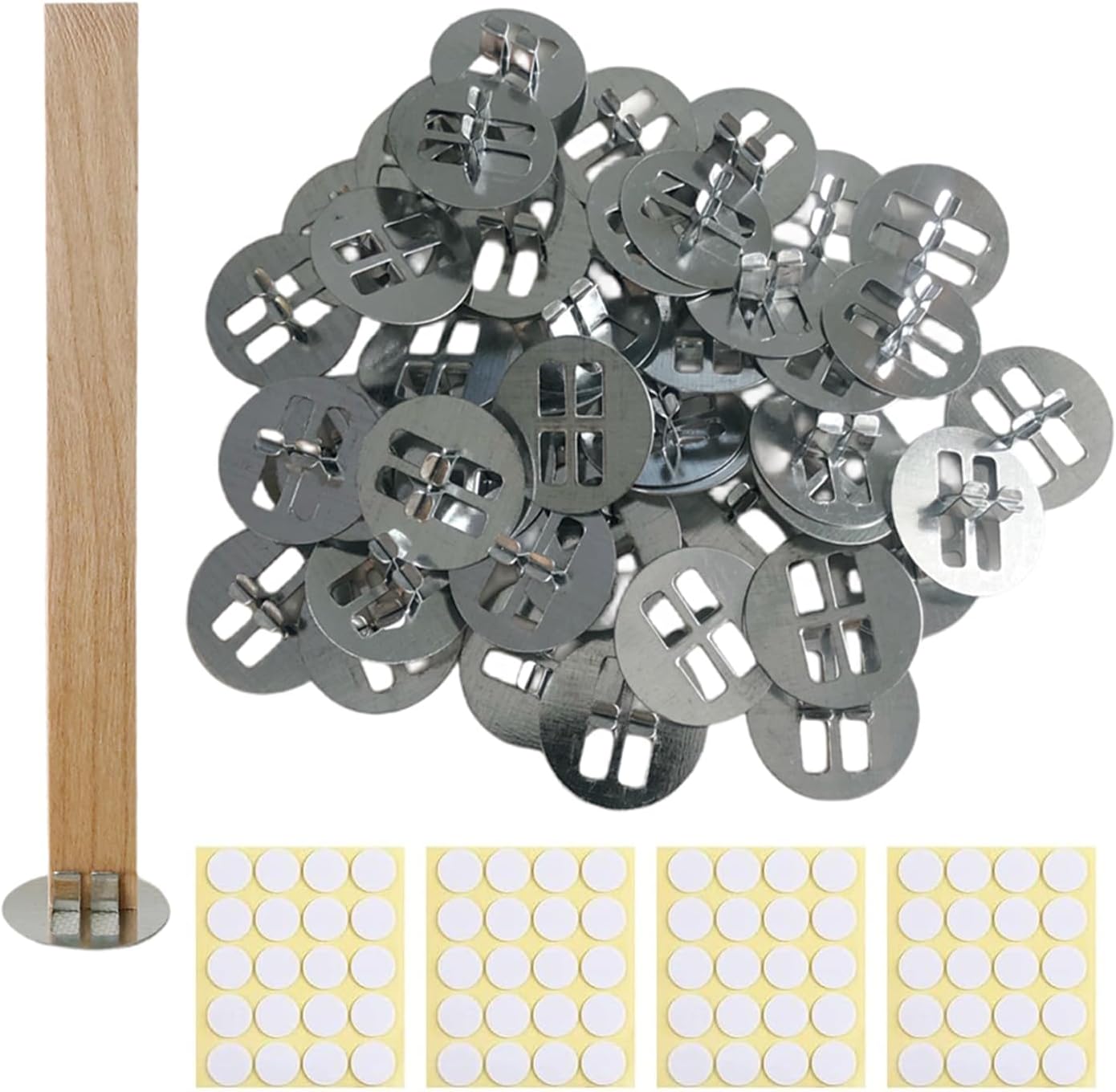 Amazon.com: 200 pcs Wick Clip & 200 pcs Stickers Stainless Steel Clips ...