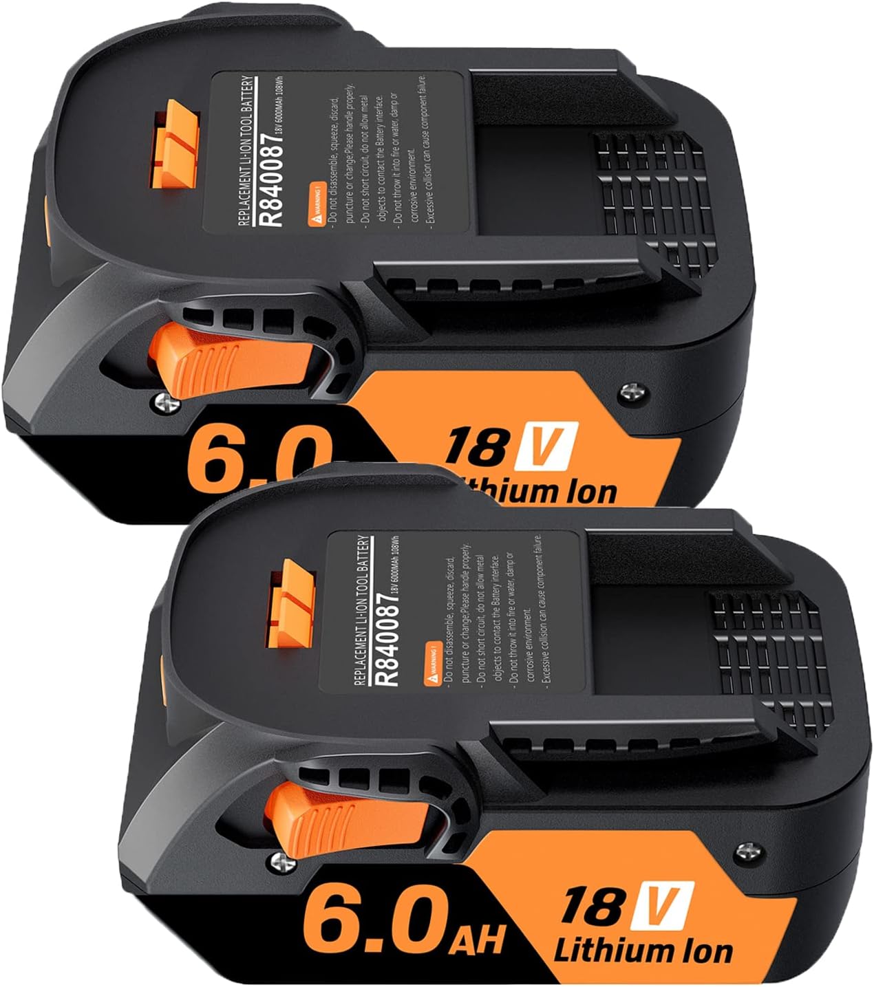 6000mAh 2Pack 18V R840086 Lithium Battery Replacement Compatible with ...
