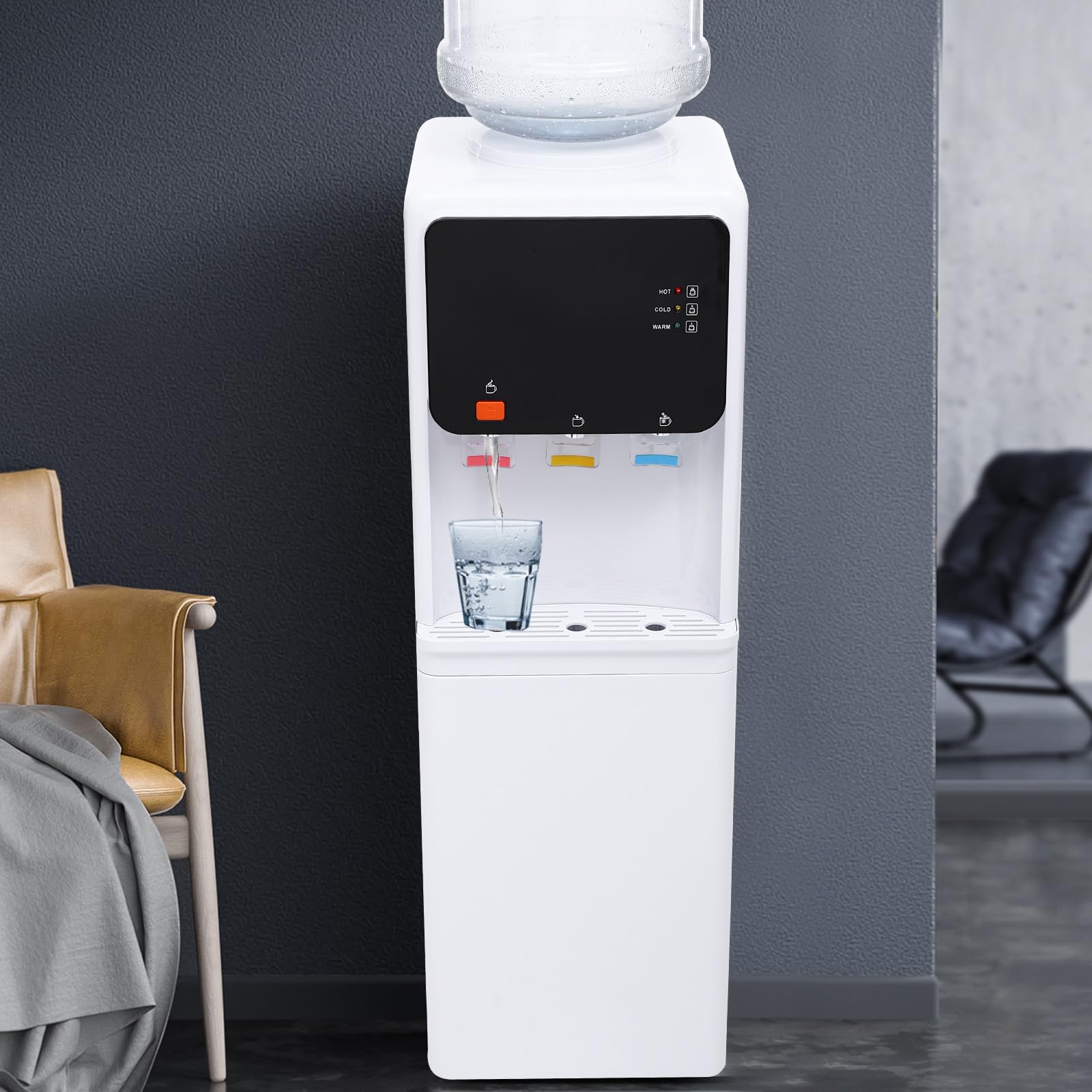 Amazon.com: Top Loading Water Dispenser, 500W Standing Hot& Cold Water ...