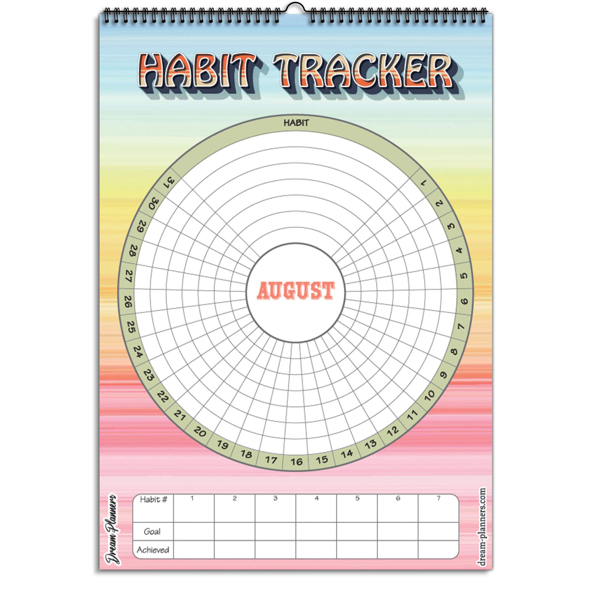 Buy Habit Tracker Calendar by popular British stationery | 12 month ...