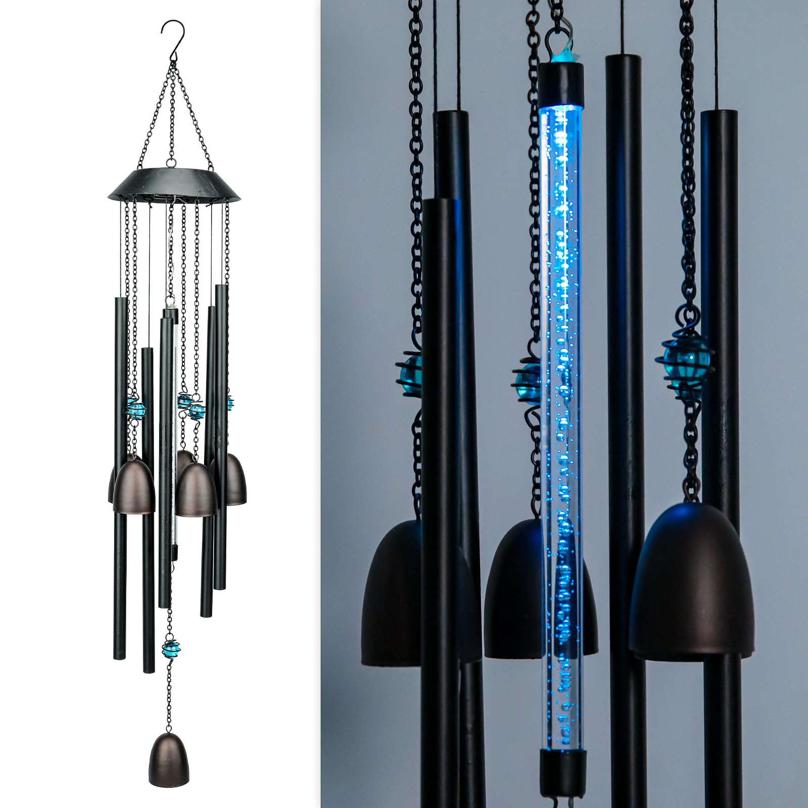Amazon.com : Taman Solar Wind Chime for Outside - LED Color Changing ...
