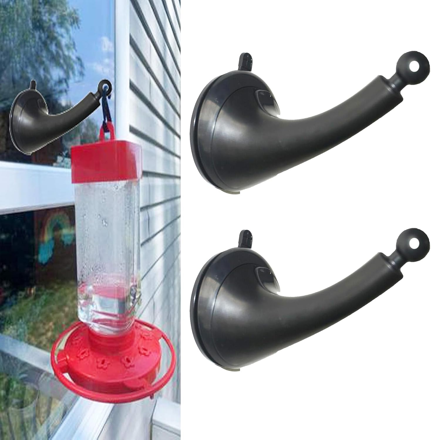 Amazon.com : 2 Pack Window Mount Hook, Window Bird Feeder Hanger Hook ...