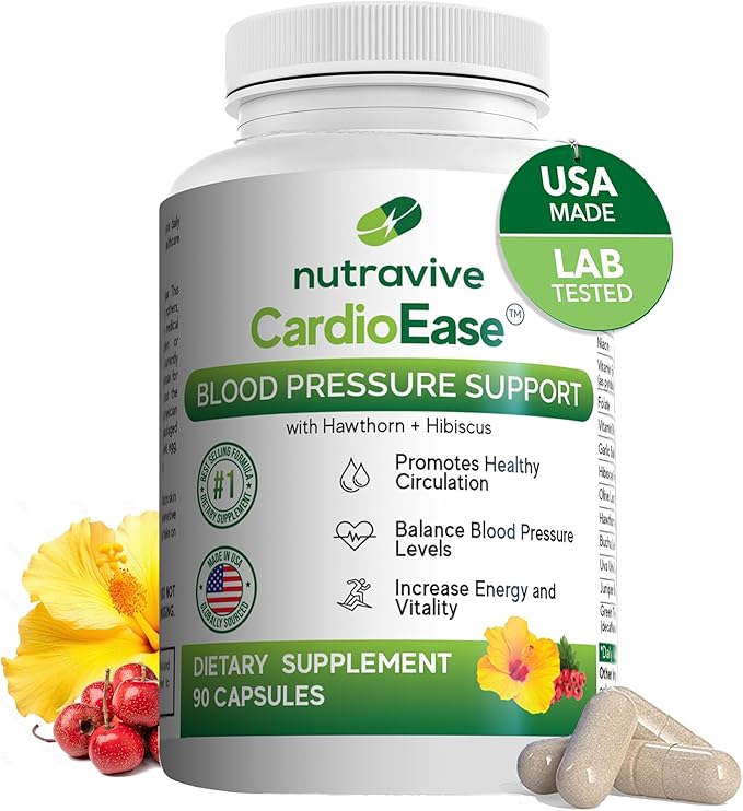 Amazon.com: Nutravive Blood Pressure Support Supplements – Featuring ...