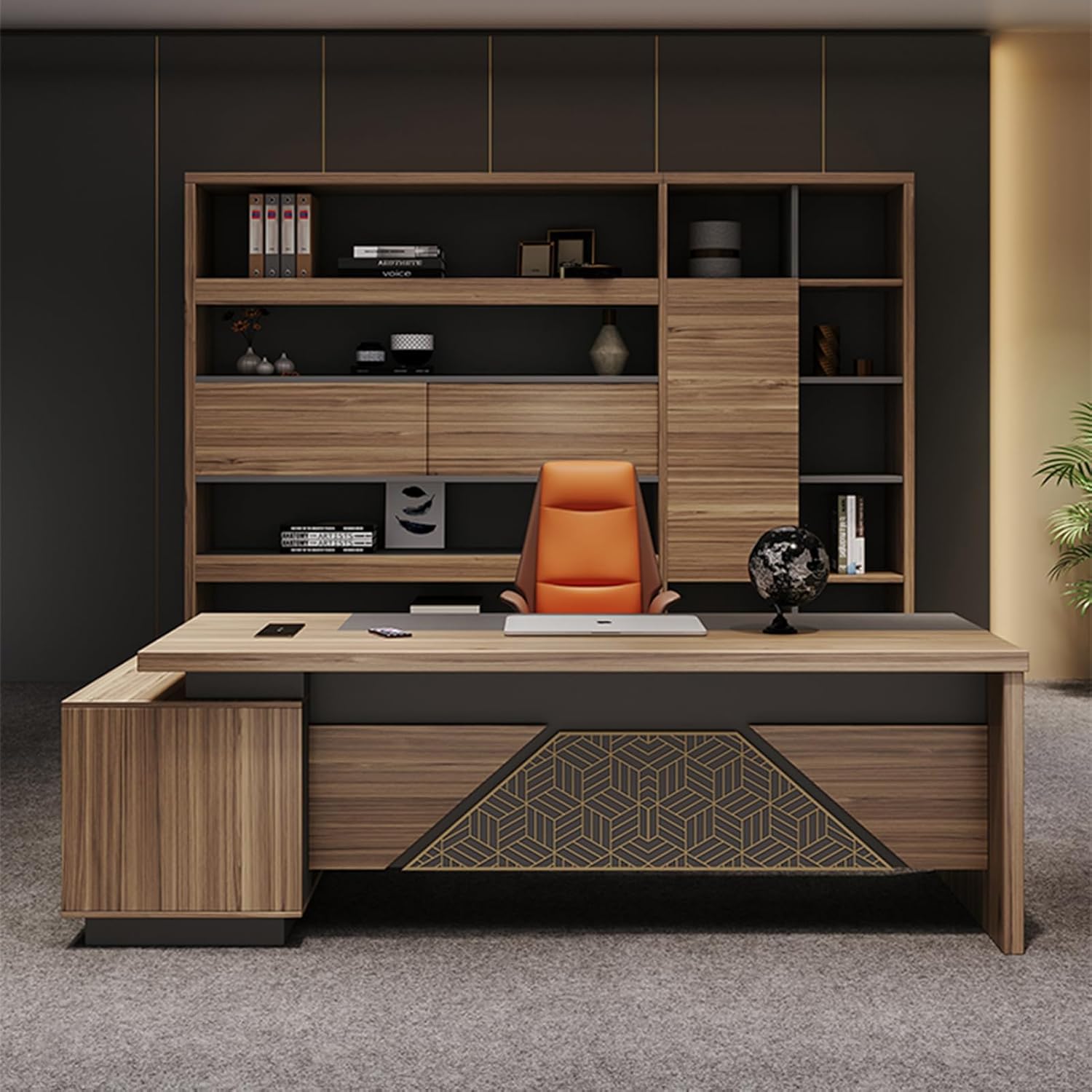 Amazon.com: HOLIV L-Shaped Computer Desk, 94 Inch Large Executive ...