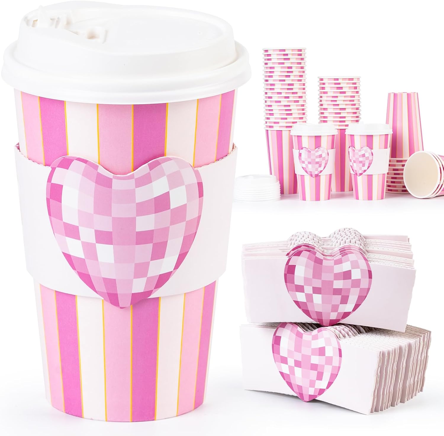 Amazon.com: 【Perfect Mother’s Day Gift】50 Pack Sparkling Pink Disco ...