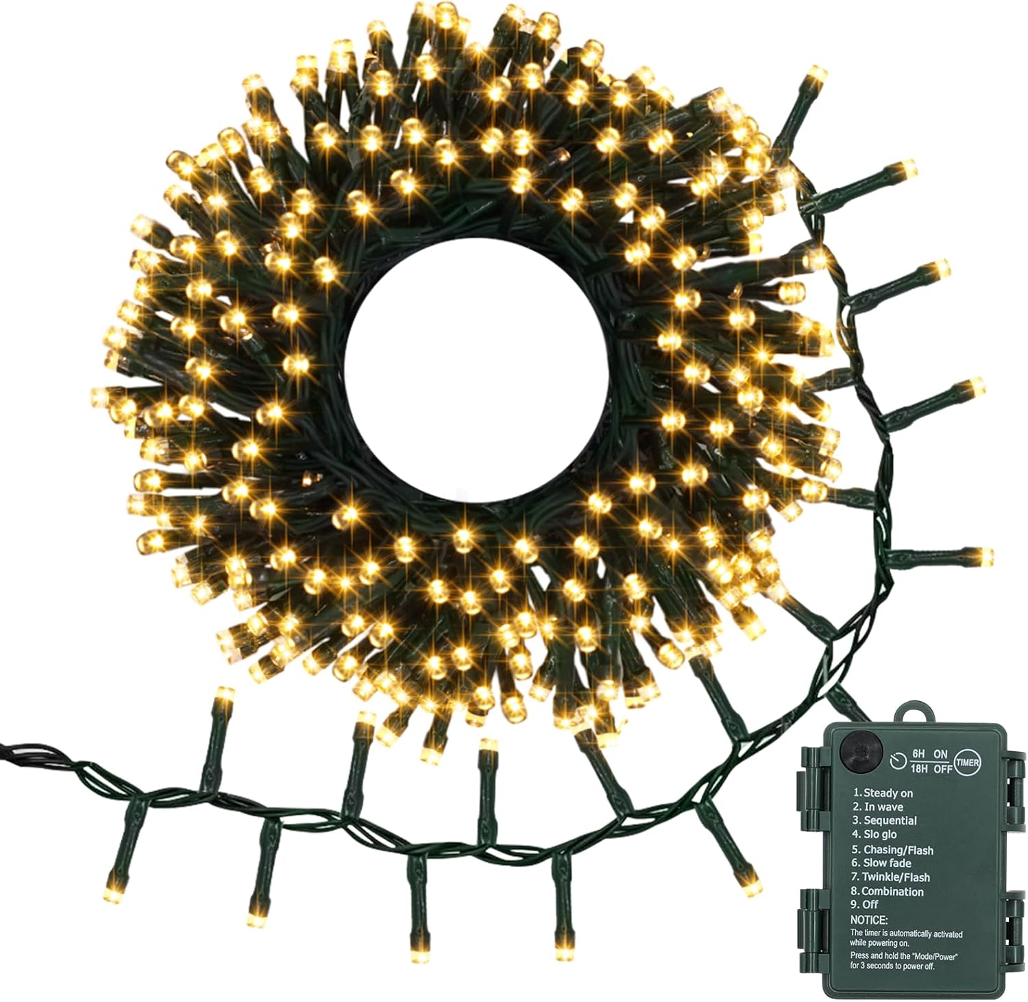 DBFAIRY Cluster Christmas Lights Outdoor, 3M 200 LED Tree Fairy Lights ...