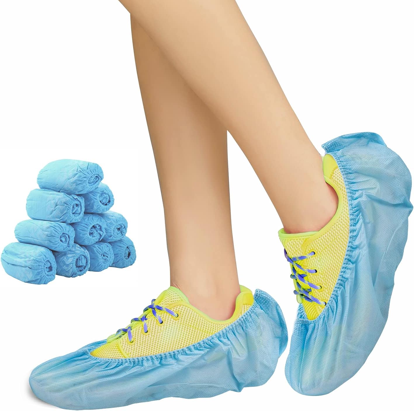 ABC PACK & SUPPLY Blue Disposable Shoe Covers for Indoors, X-Large ...