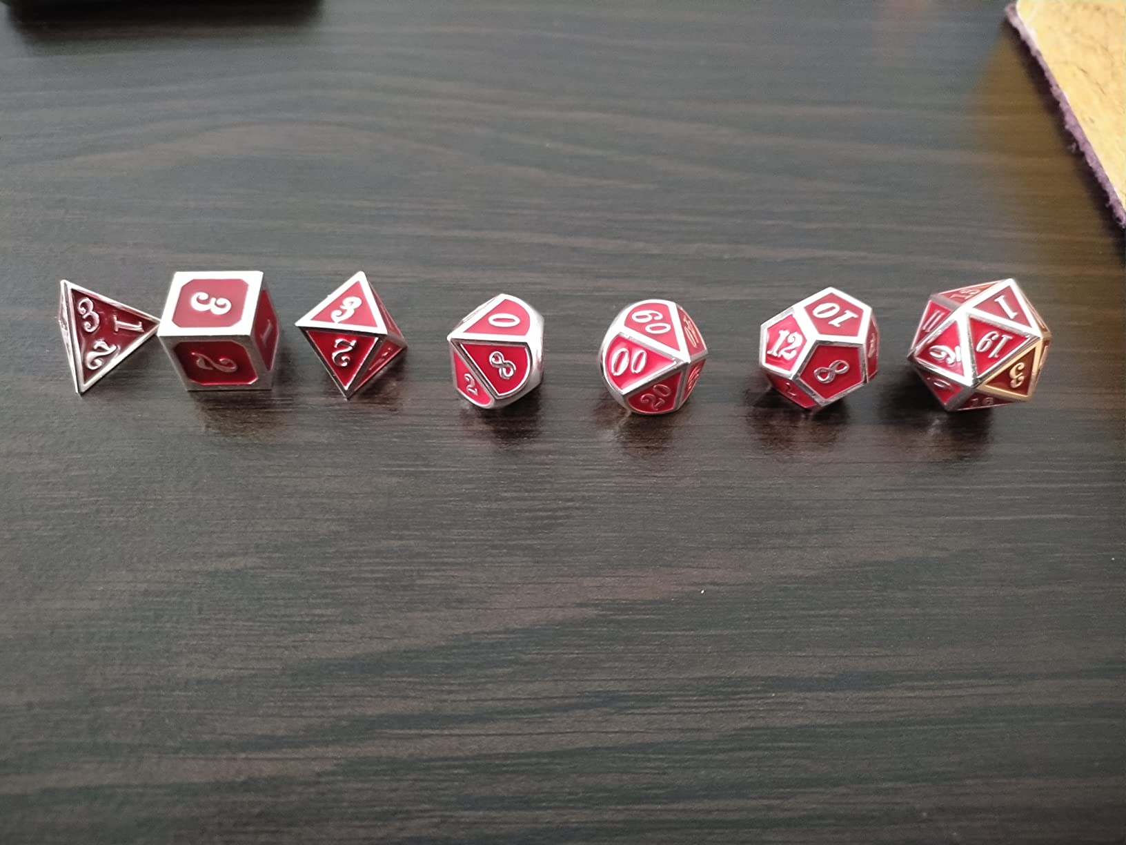 HAOMEJA Color Changing Temperature Metal DND dice kit, D&D dice Set ...