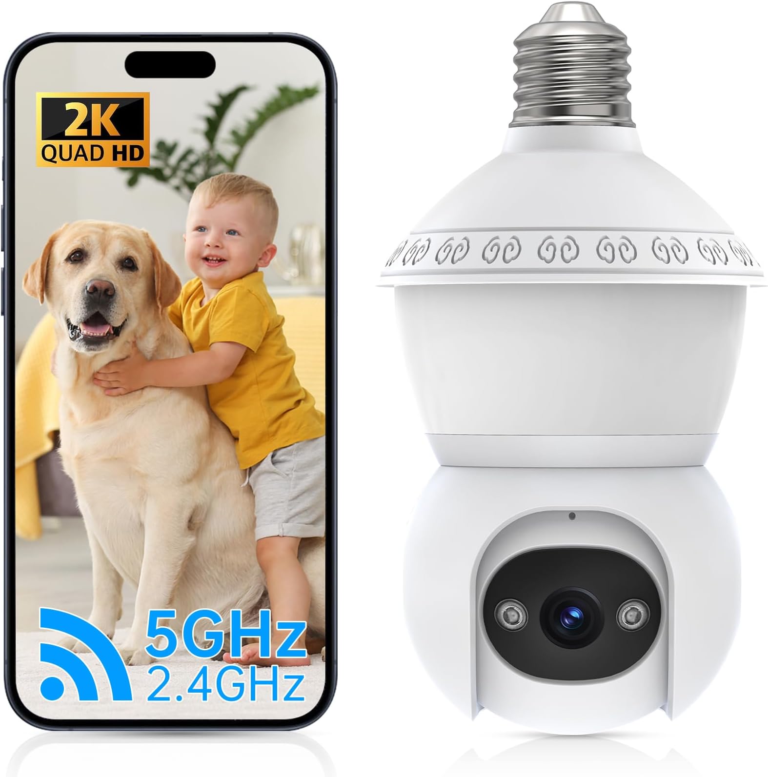 Amazon.com : NBKsmart Light Bulb Security Camera WiFi Indoor/Outdoor ...
