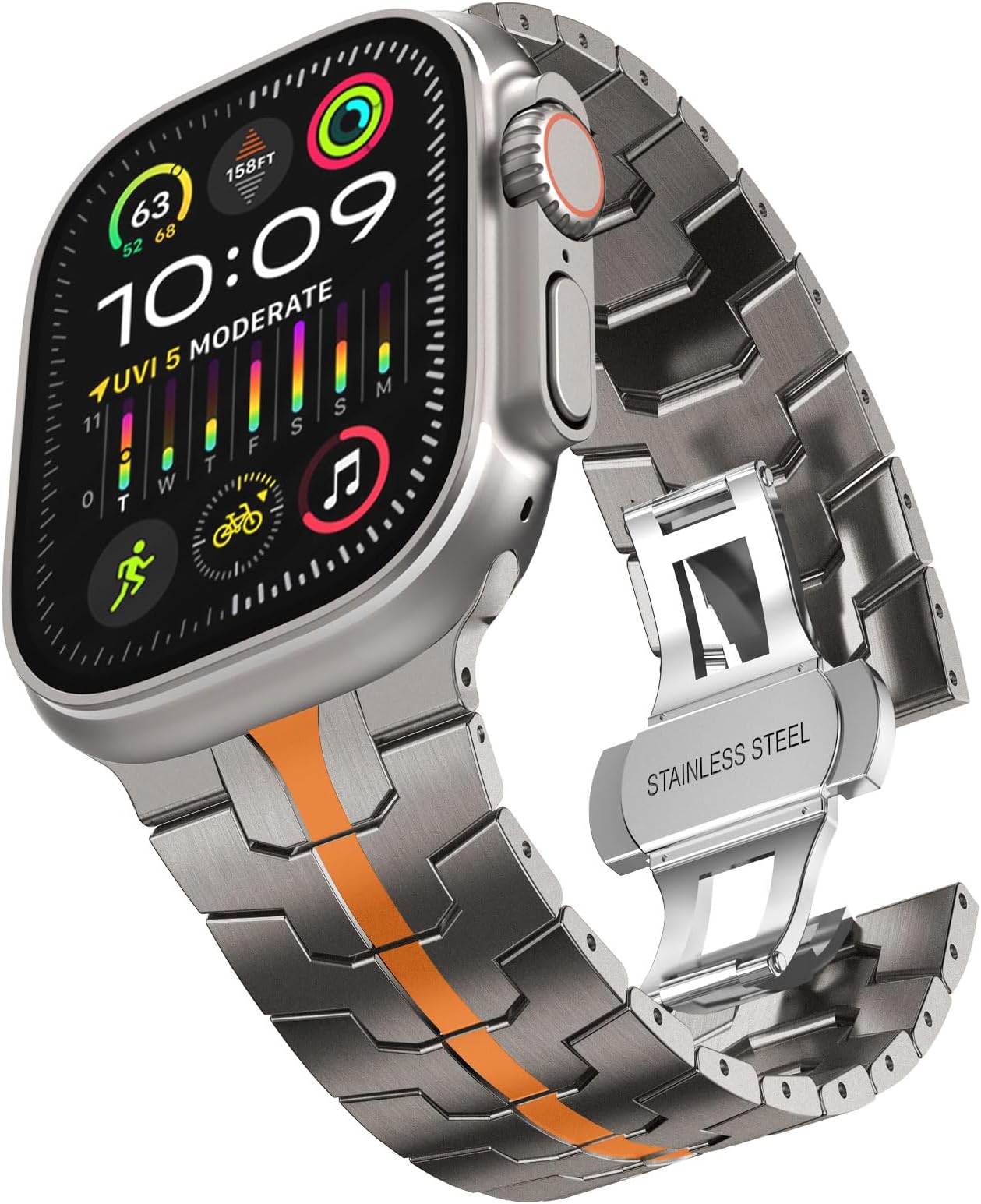 KADES Stainless Steel Strap Compatible for Apple Watch Ultra/Ultra 2 ...