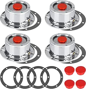 CheeMuii 343-4009 Trailer Hub Cap 4 PCS 3434009 Aluminum Hubcaps for ...