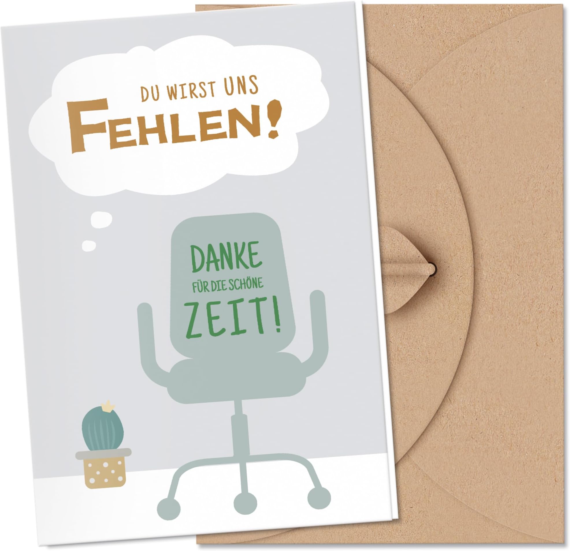 Premium Abschiedskarte Klappkarte Karte zum Ruhestand mit Umschlag ...