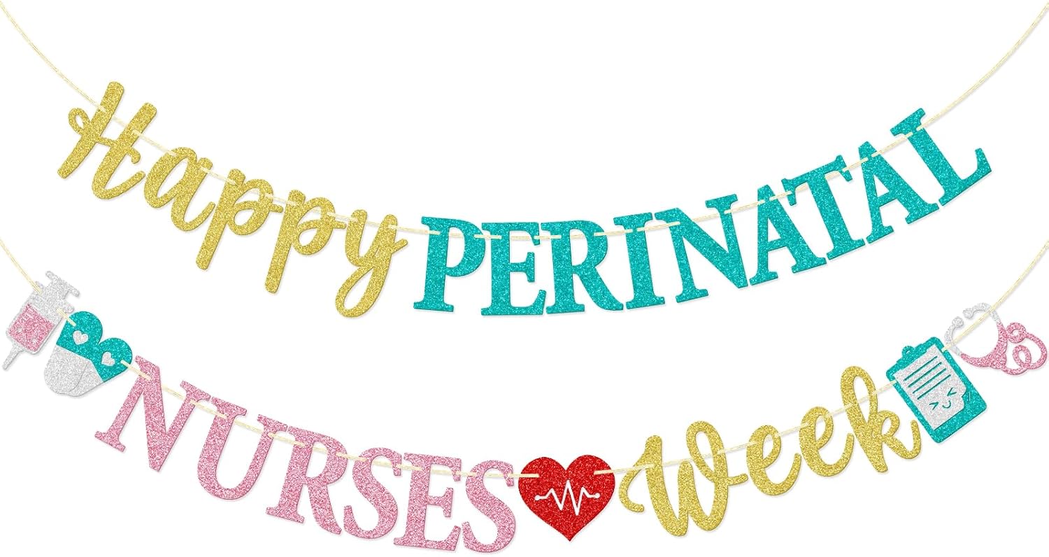 Amazon.com: Happy Perinatal Nurse Week Banner, Pre-strung Perinatal ...