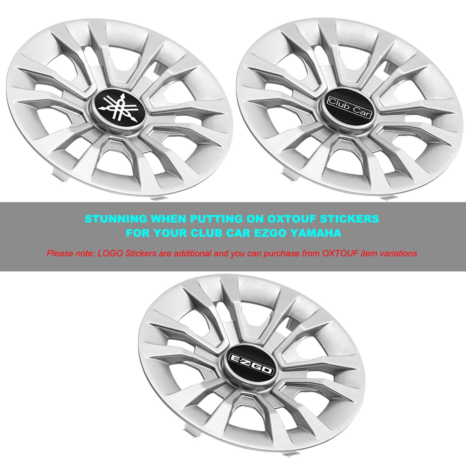 Snapklik.com : OXTOUF Golf Cart Hubcaps 8 Inch, Wheel Covers For Club ...