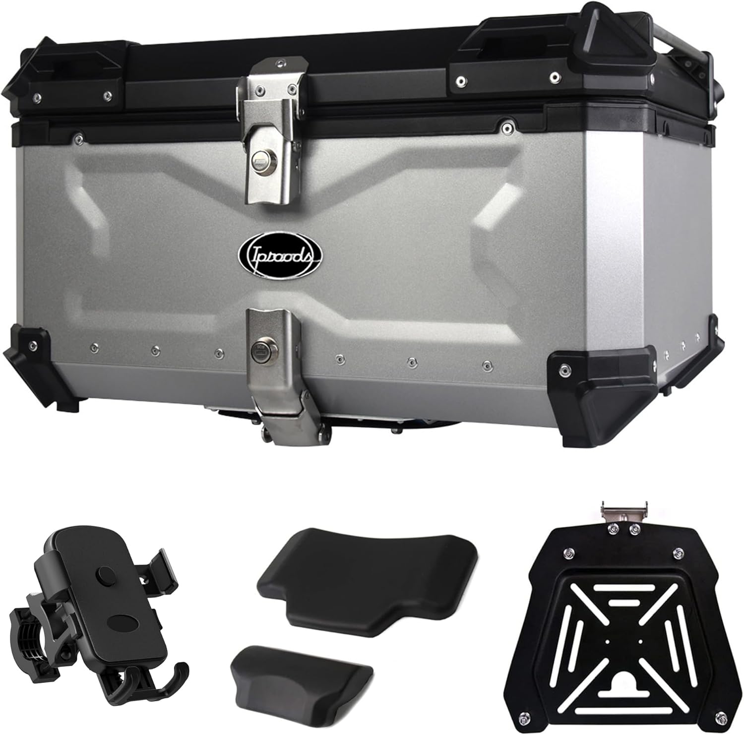 Amazon.com: iproods 65L Motorcycle Top Case, Aluminum Alloy Universal ...