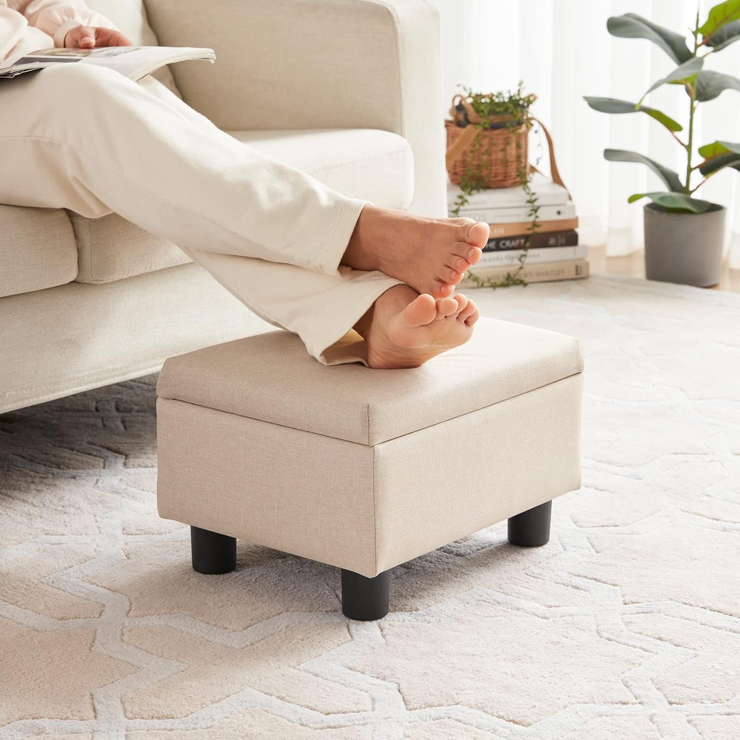 Amazon.com: RUCUKEN Small Foot Stool Foot Stools Ottoman Foot Rest ...