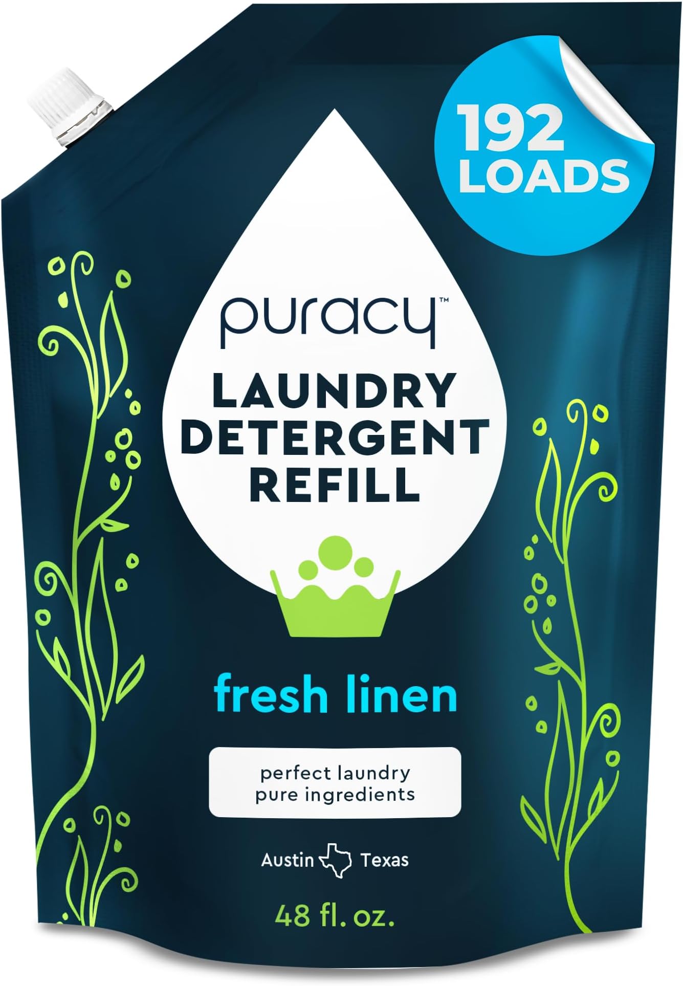Amazon.com: Puracy Laundry Detergent Refill - Enzyme-Powered Liquid ...