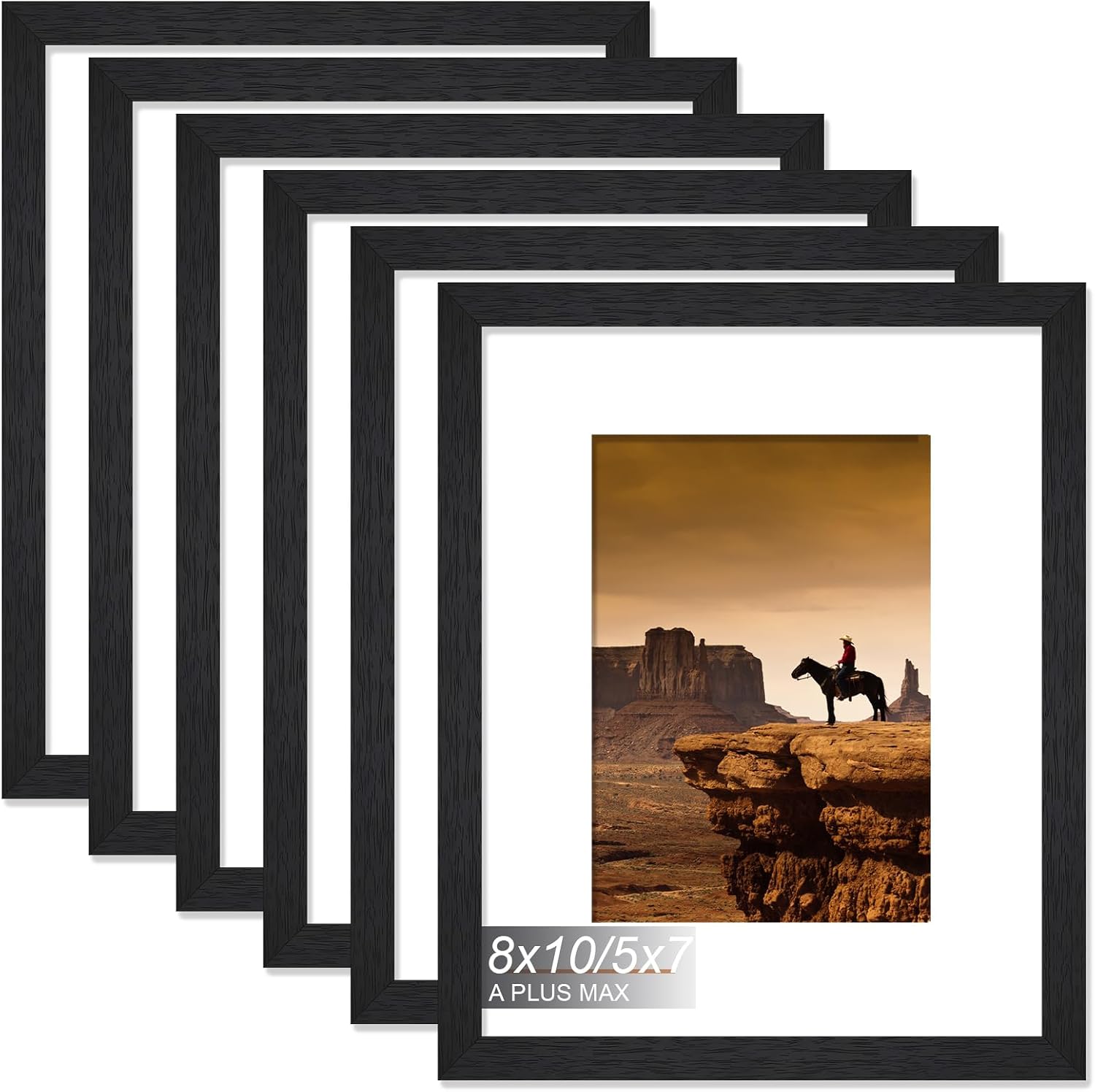 Amazon.com - A PLUS MAX 8x10 Picture Frame Set of 6, Engineered Wood ...