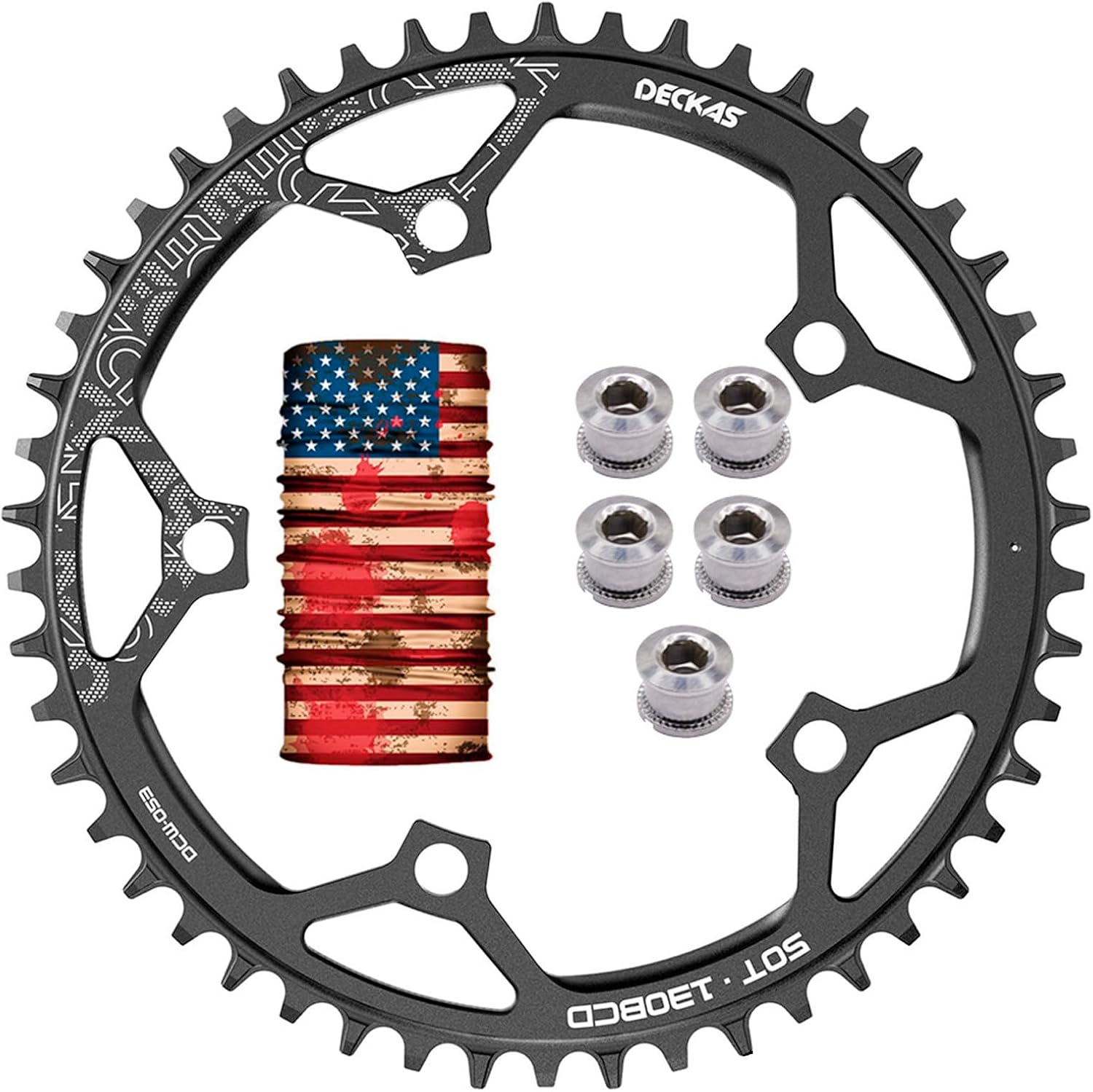 Amazon.com : Enjcyling Narrow Wide Single Chainring 130BCD CNC Alloy 5 ...