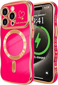 Amazon.com: LCHULLE for iPhone 15 Pro Max Case for Women Girls [Compatible with MagSafe] Cute ...
