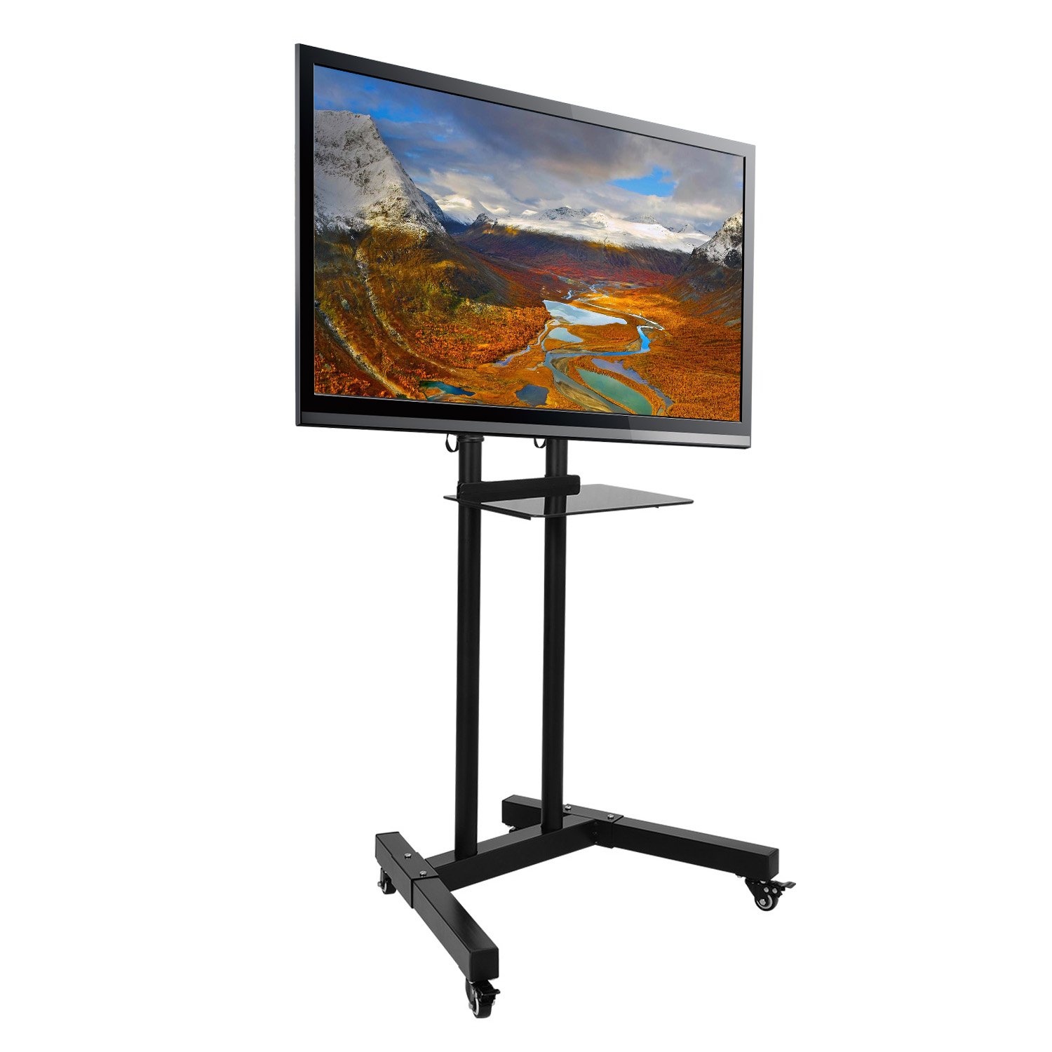 Buy Ollieroo TV Mobile Stand with Height Adjustable for Most 32-65 Inch ...