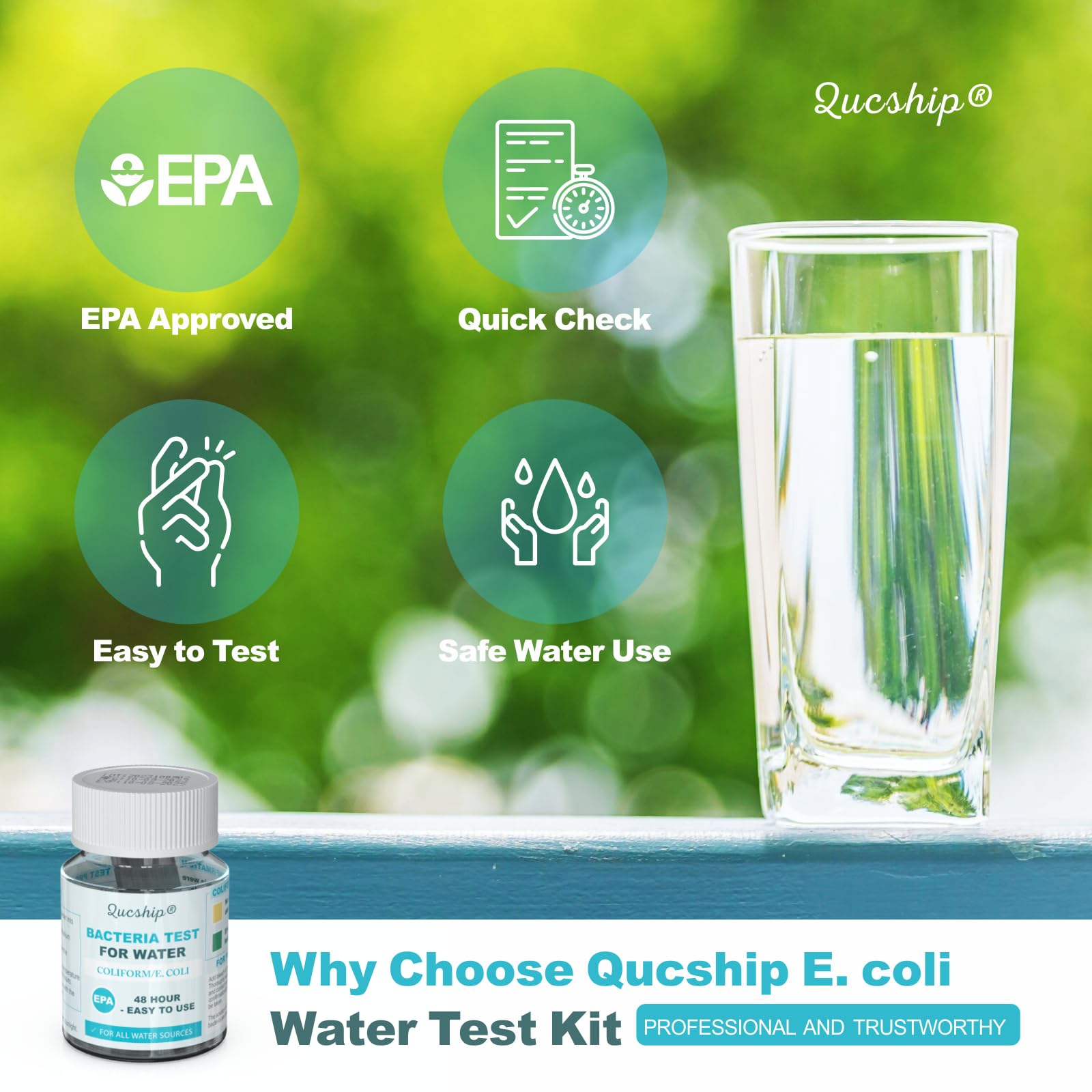 Snapklik.com : Qucship 4 PCS E Coli & Coliform Water Test Kit For All ...